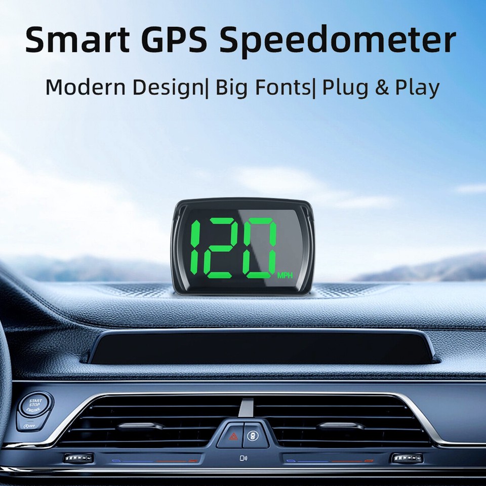GPS Digital Speedometer Car Truck Motorcycle Head Up Display Odometer ...