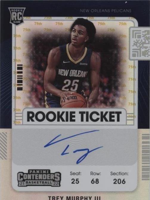 2021-22 Panini Contenders - Rookie Ticket Trey Murphy III #117 Nba 75th ...