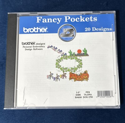 Fancy Pockets - by Brother - 20 embroidery designs disks | eBay