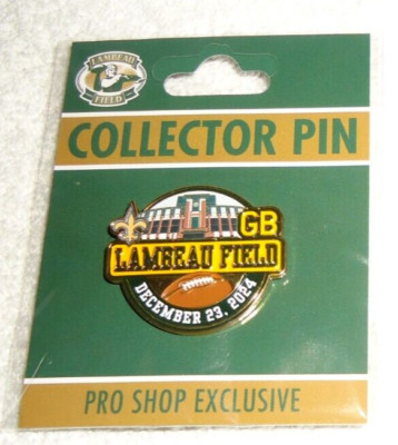 GREEN BAY PACKERS/NEW ORLEANS SAINTS DATED 12/23/24 GAMEDAY PIN NEW IN ...