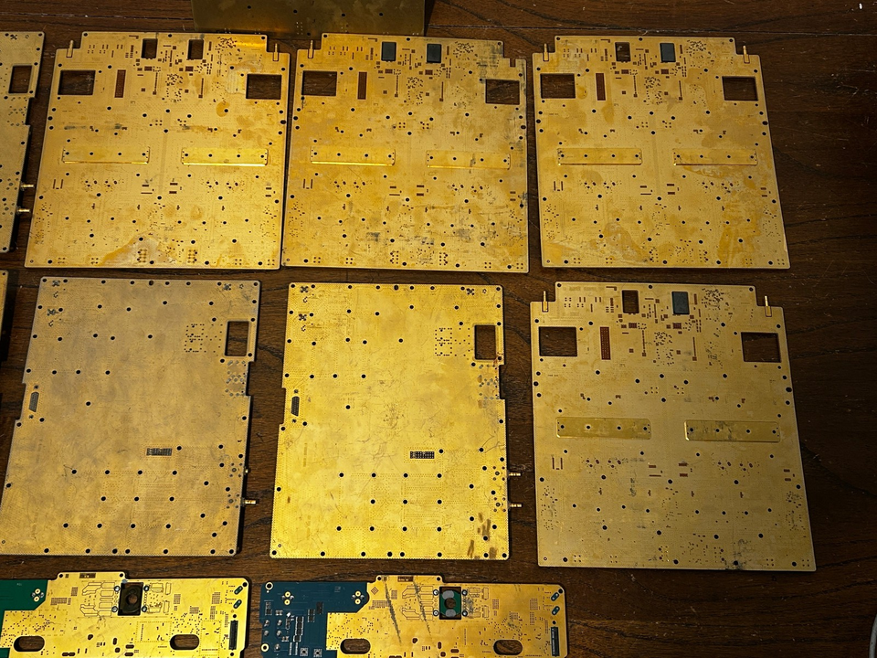 10 lbs. VINTAGE GOLD PLATED Circuit Boards PCB GOLD SCRAP Ericsson VERY ...