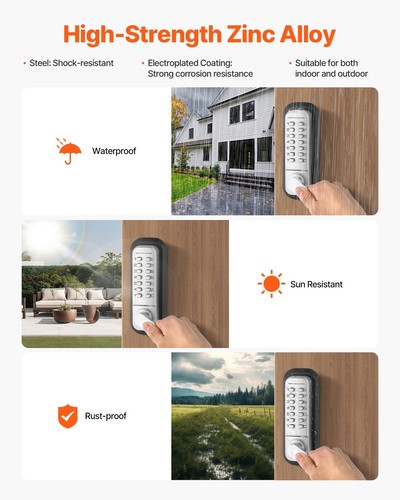 Mechanical Keyless Entry Door Lock 14 Key Mechanical Door Lock for ...