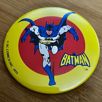 Vintage 1975 Batman DC Comics Inc Pinback Button 3 Inch Diameter | eBay
