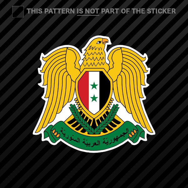 Syrian Coat of Arms Sticker Self Adhesive Vinyl Syria flag SYR SY | eBay