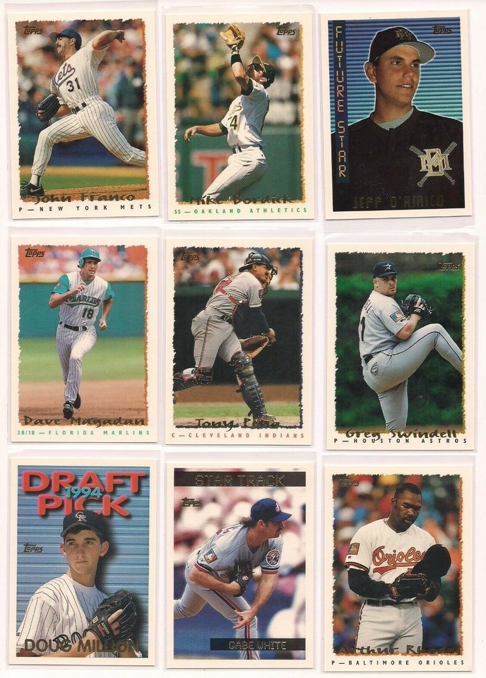 1995 Topps Baseball Trading Cards U Pick / Choose f/ List CHOICE #s 251 ...