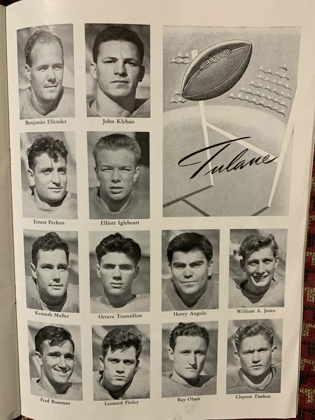 1944 Notre Dame vs Tulane Football Program/GEORGE RATTERMAN/FRANK ...