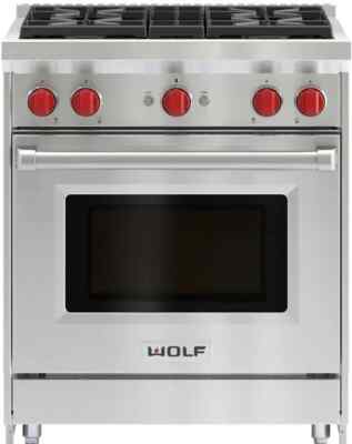 Wolf GR304 30 Inch Pro-Style Gas Range with 4 Dual-Stacked Sealed ...