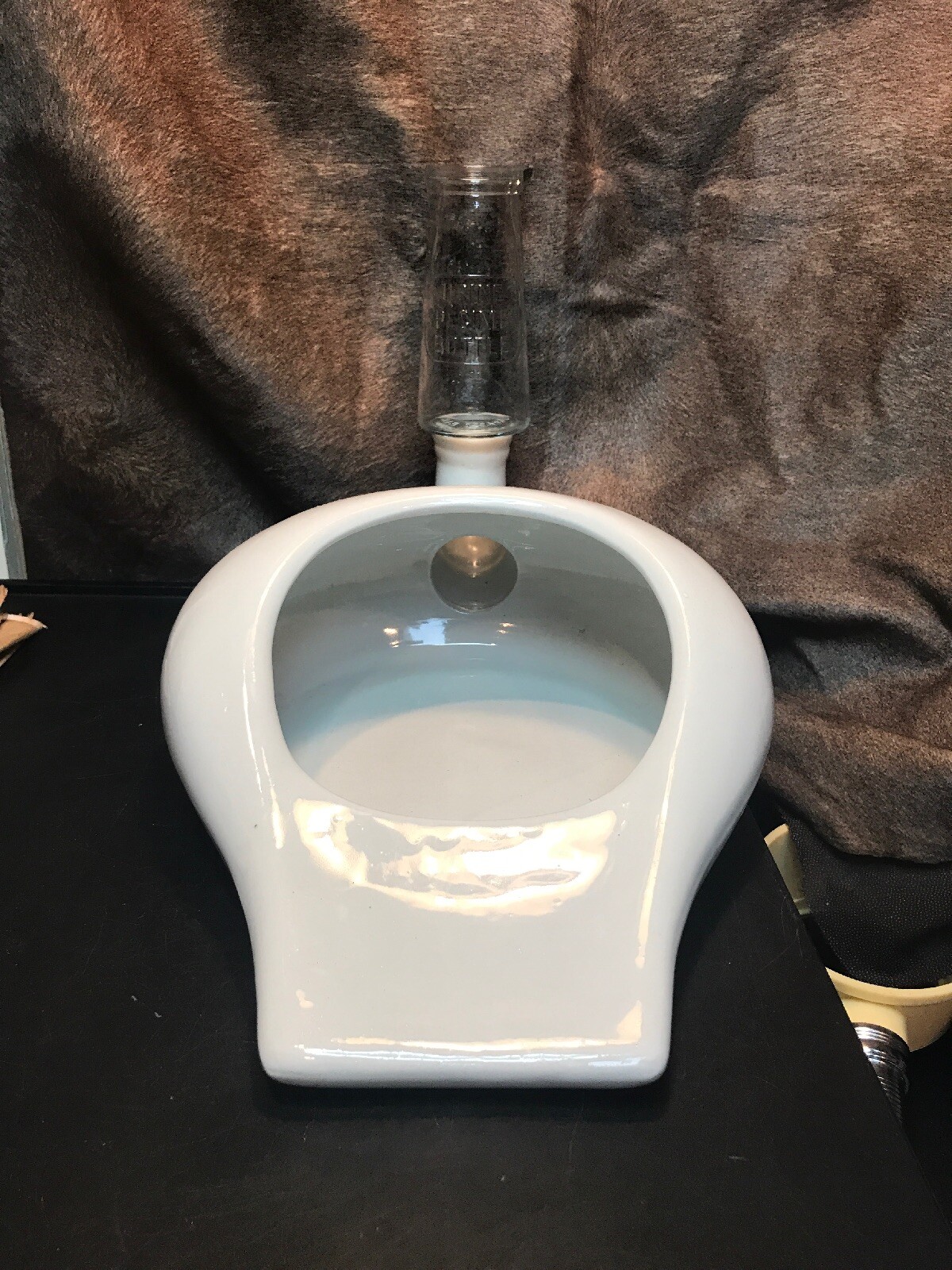 Antique Stone China Porcelain Chamber Pot&Urine Specimen Glass Bottle ...