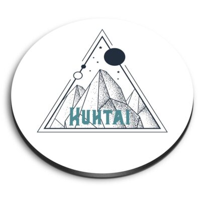 1x Round Fridge MDF Magnet Kühtai Mountains Stars Triangle #60970 | eBay UK