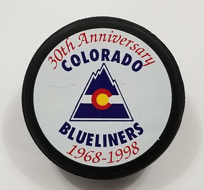 1968 - 1998 Colorado Blueliners 30th Anniversary Hockey Puck Denver Ice ...