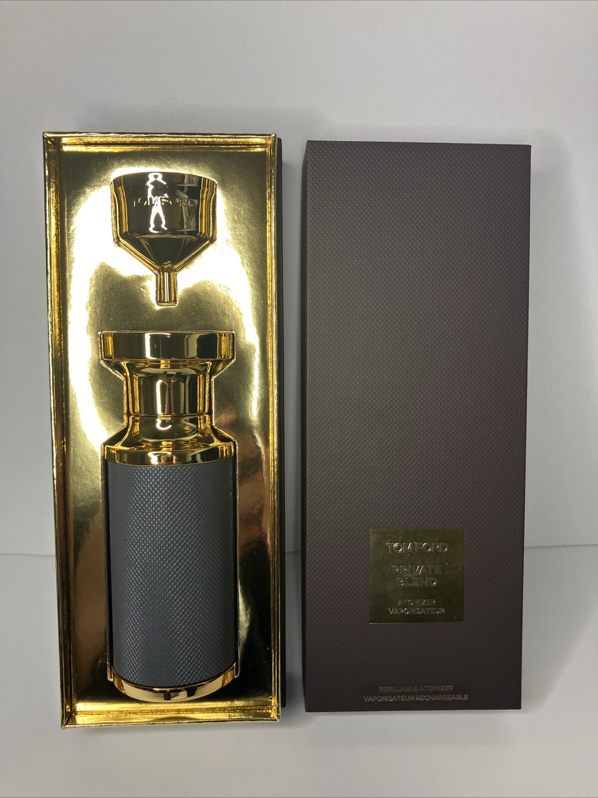 Tom Ford Private Blend Atomizer 1.7oz Refillable Grey & Gold New In Box ...