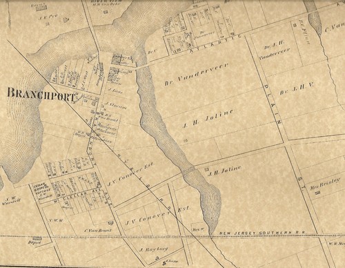 Branchport Oakhurst NJ 1873 Maps with Homeowners Names Shown | eBay