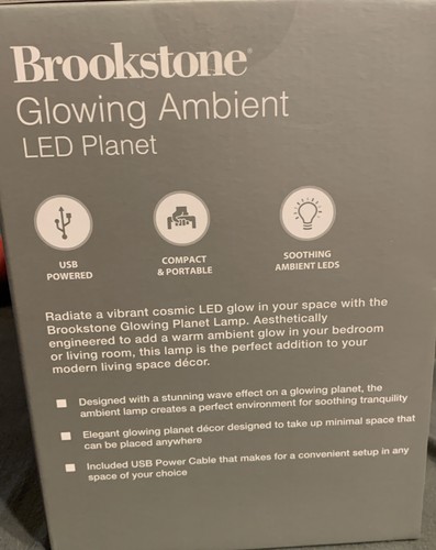 Brookstone Glowing Ambient LED Planet, USB Powered, Brand New In Box ...