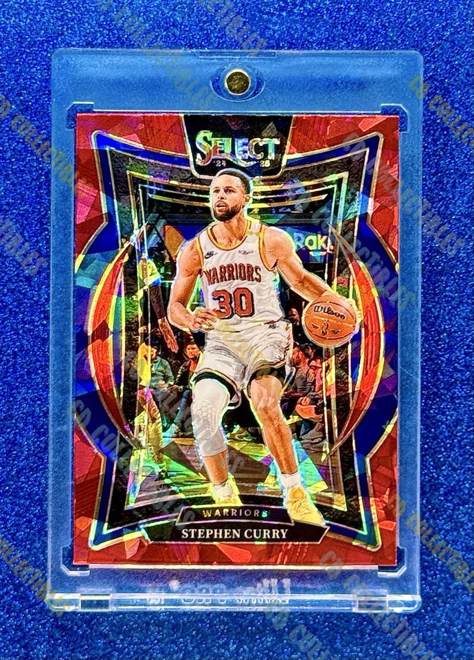 Stephen Curry RED ICE PRIZM REFRACTOR CARD PANINI GOLDEN STATE WARRIORS ...