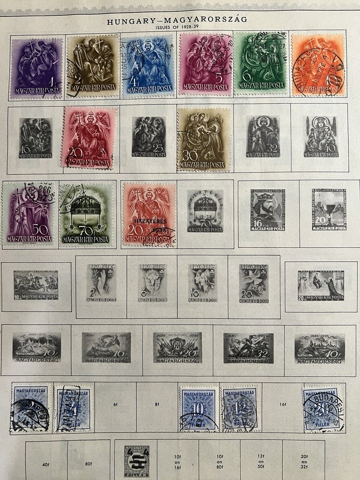 Hungary - 792 Stamps Mint And Used On Minkus Album Pages Starting 1881 ...