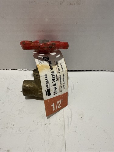 Mueller 1/2" stop & Waste Sweat Valve. Solder | eBay