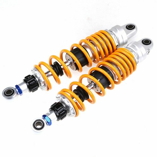 320mm 12.5" Pair Motorcycle Front Shock Absorbers Round Hole Universal ...
