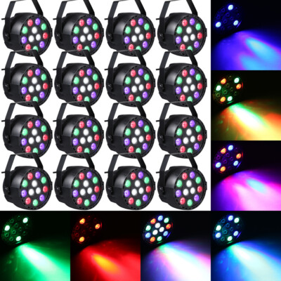 LOT Lixada 12LED Par Light RGBW Stage Lighting DMX512 Strobe&Sound ...