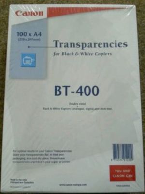 Original Canon BT-400 BT 400 Laserdrucker Kopierer Folie A4 5906A001 ...