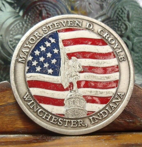 WINCHESTER INDIANA MAYOR STEVEN D. CROYLE MEDAL - CHALLENGE COIN | eBay