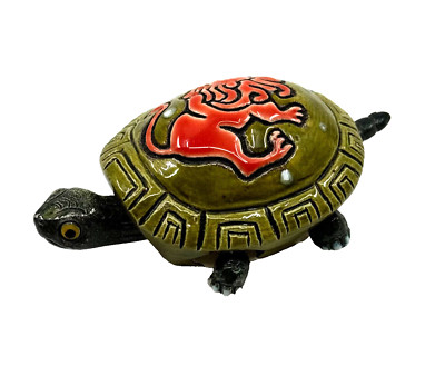 Vintage Ceramic Wiggly Green Turtle Collectible Leo Zodiac Sign LEPS ...
