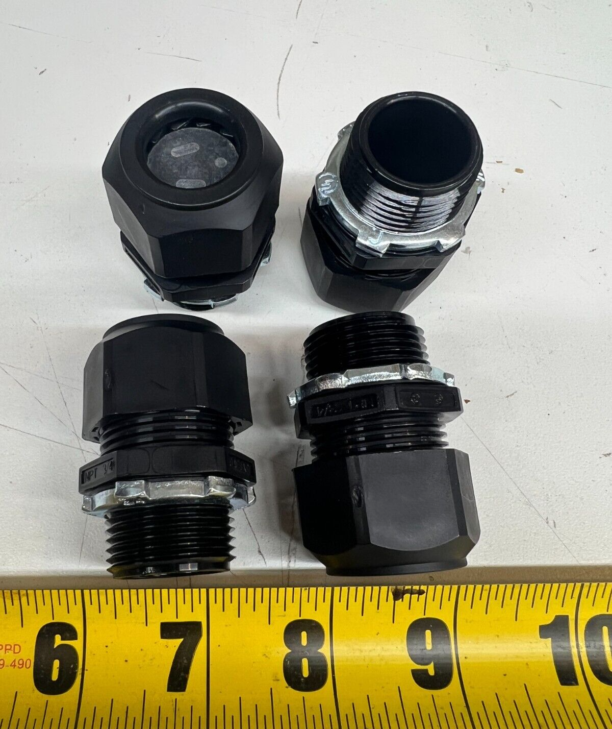 Lot of 4) 3/4" Heyco Cable Wire Grip M3234GBR-SM Multi-Hole Polyamide ...