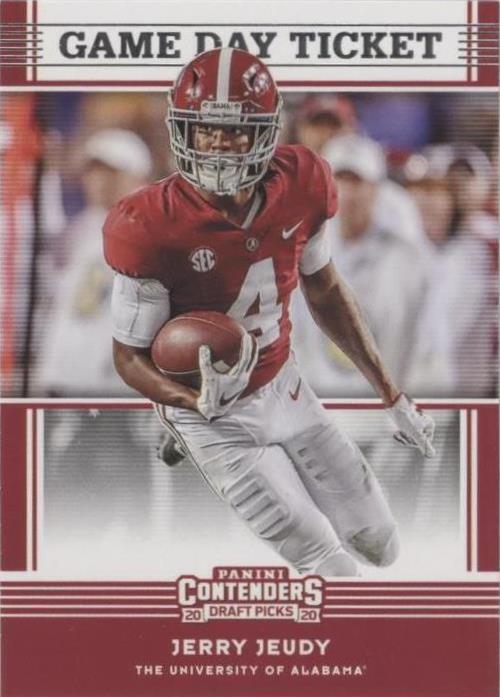 2020 Panini Contenders Draft Picks - Game Day Tickets Jerry Jeudy #3 ...