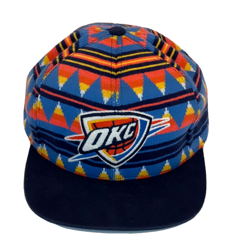 Oklahoma City Thunder Mitchell & Ness OKC NBA Cap Hat Ethnic Tribal ...