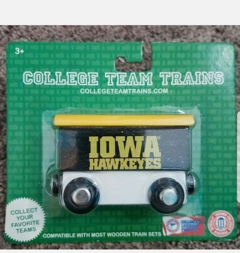 College Team Trains Herky The Hawk Iowa Hawkeyes wood train | eBay