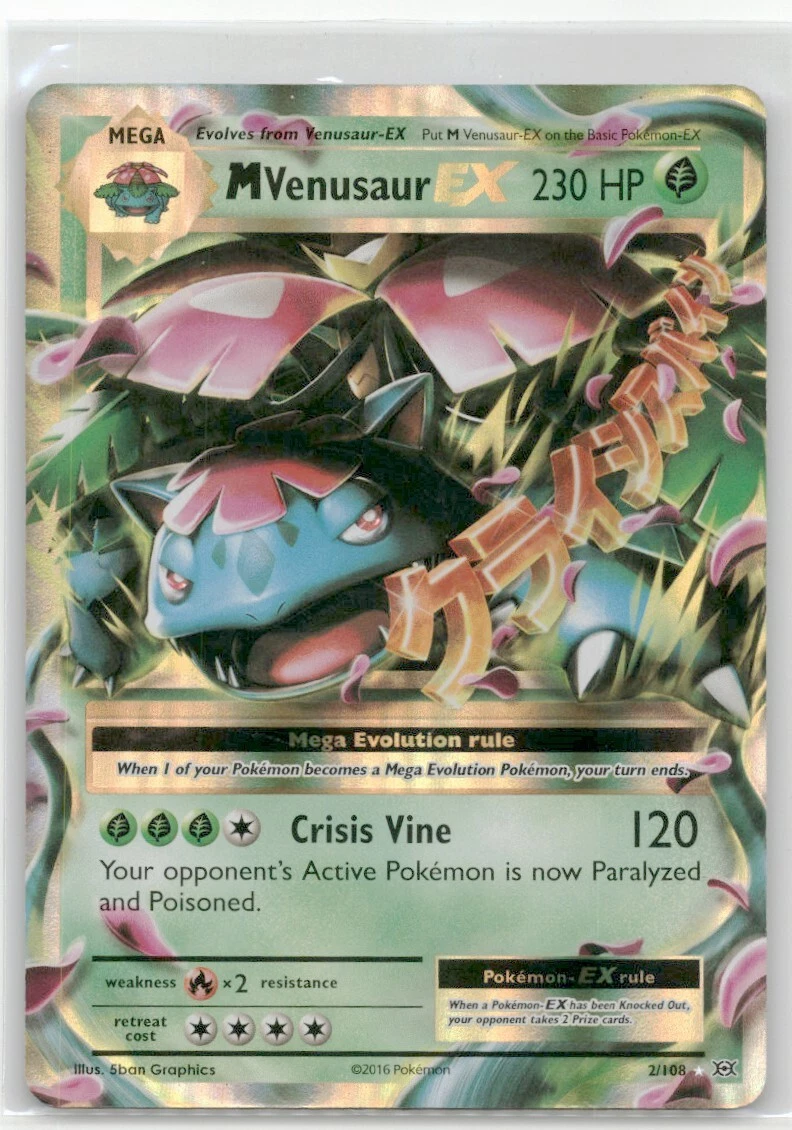 M Venusaur EX-Holo 2016 Pokemon TCG XY Evolutions #2/108, 42% OFF