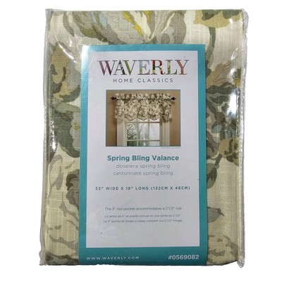 Waverly Home Classics Spring Bling Valance 52x18in Fits 2.5in Rod Green ...