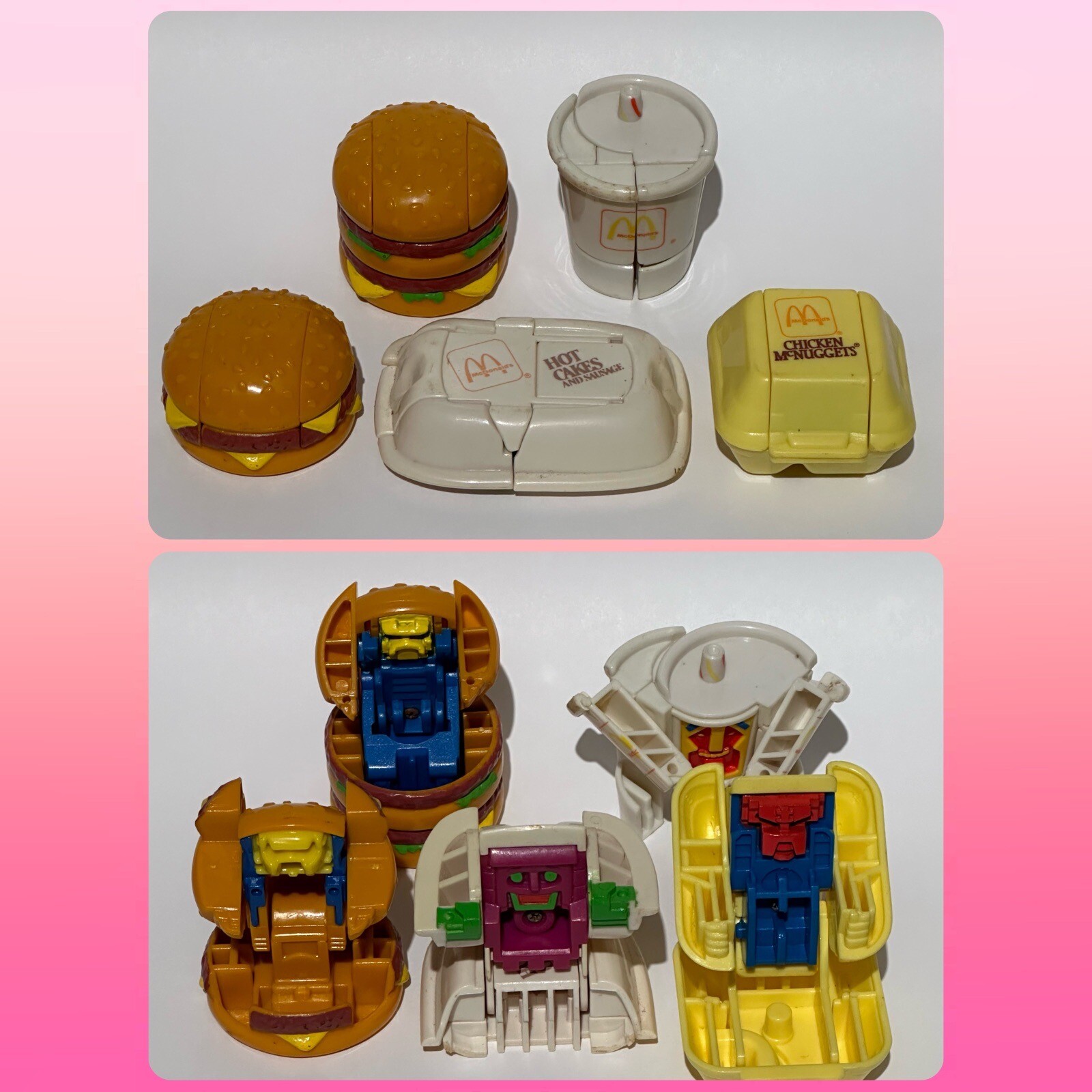 5x McDonald’s Changables 1987 1988 Big Mac Happy Meal Toy Chicken ...
