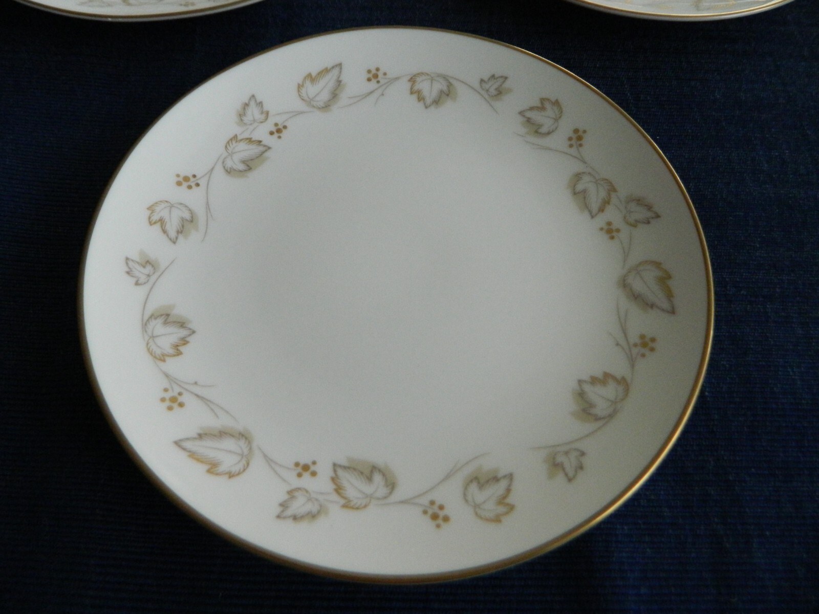 Noritake Ivory China #7531 "Gold Ivy" (3) 6 1/2" Bread & Butter Plates ...