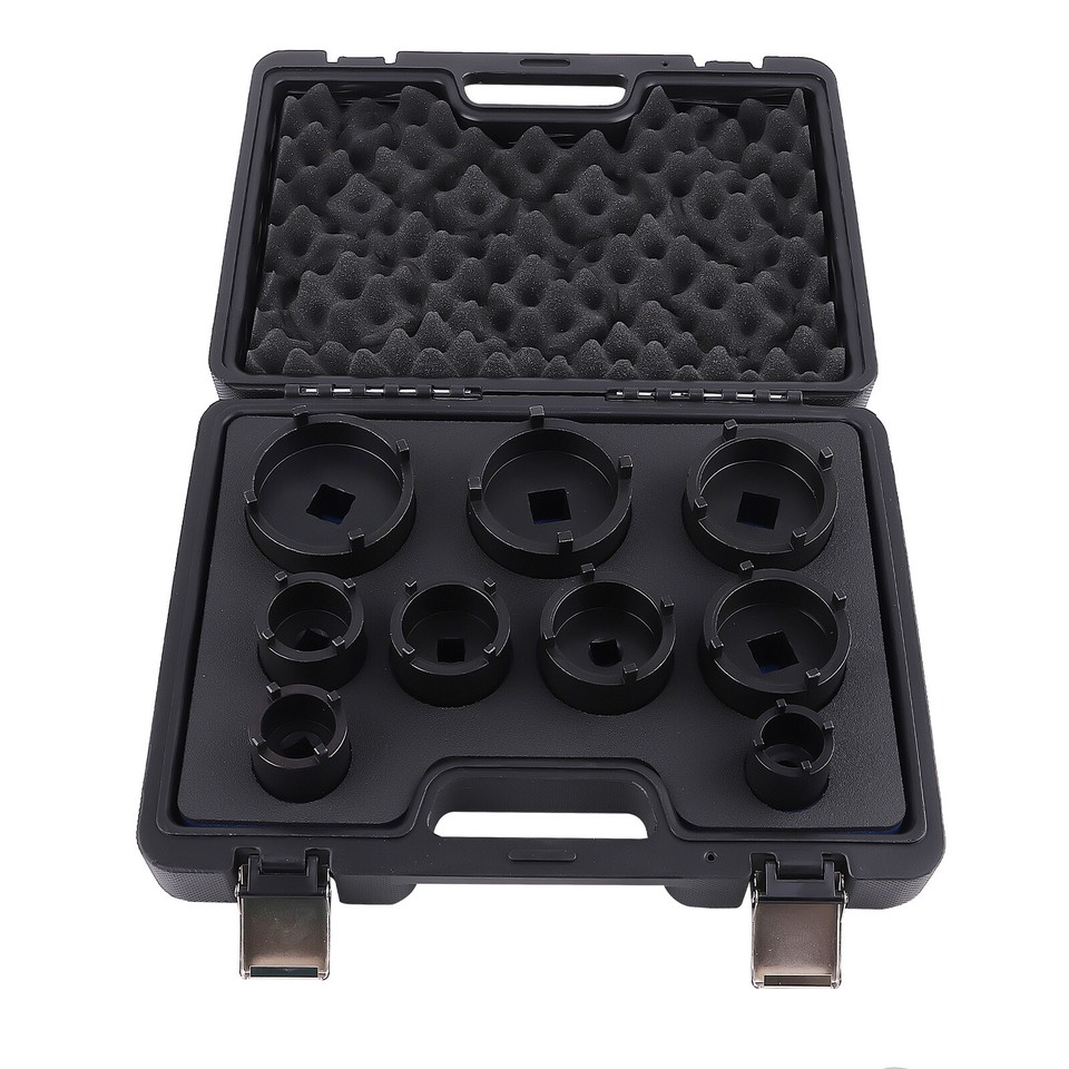 9x 3/4" DRIVE GROOVED LOCK NUTS SOCKET SET WITH EXTERNAL TEETH KM4-KM12 ...