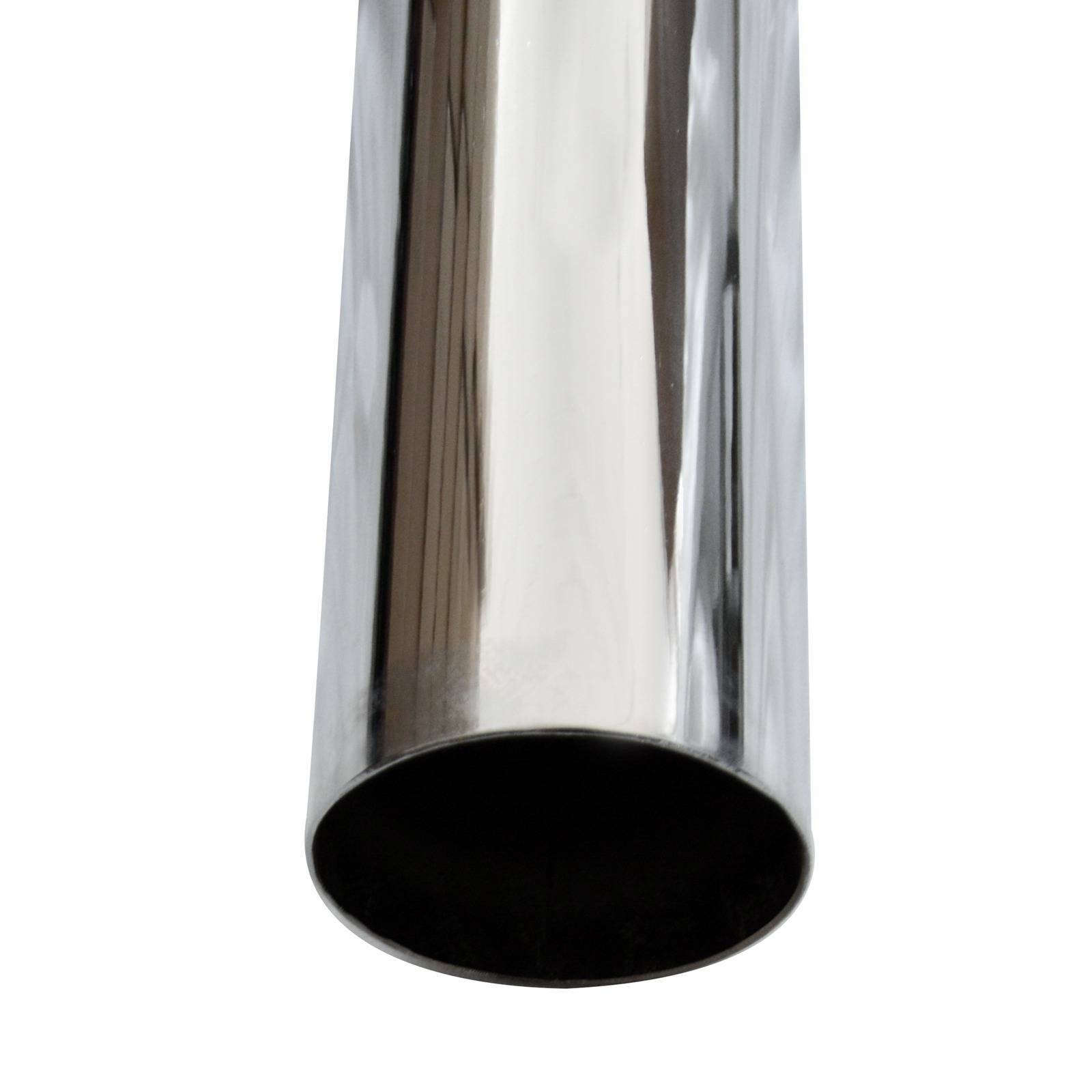 3" in OD Chrome Curved Stack Pipe 48" in Length Truck Tube Tailpipe Tip ...