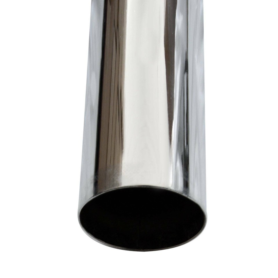 Chrome 3" inch OD Curved Exhaust Stack Pipe 48" inch Length Semi Truck ...
