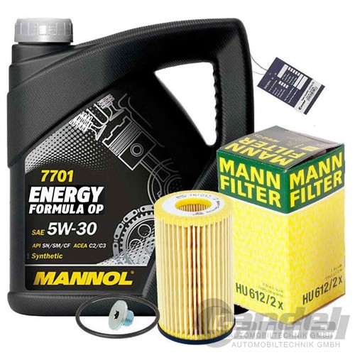Filtro Olio + mannol 5W30 Adatto A per Opel Adam Astra G H J Corsa C D ...