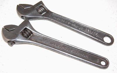 2 x 6" Adjustable Wrench Shifter Gedore No 91 Germany & AB Bahco 70 ...
