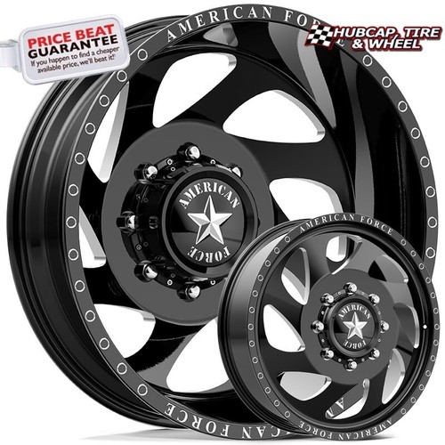 American Force Dually DB05 Slab Black & Milled 22x8.25 Wheels (Set of 6 ...