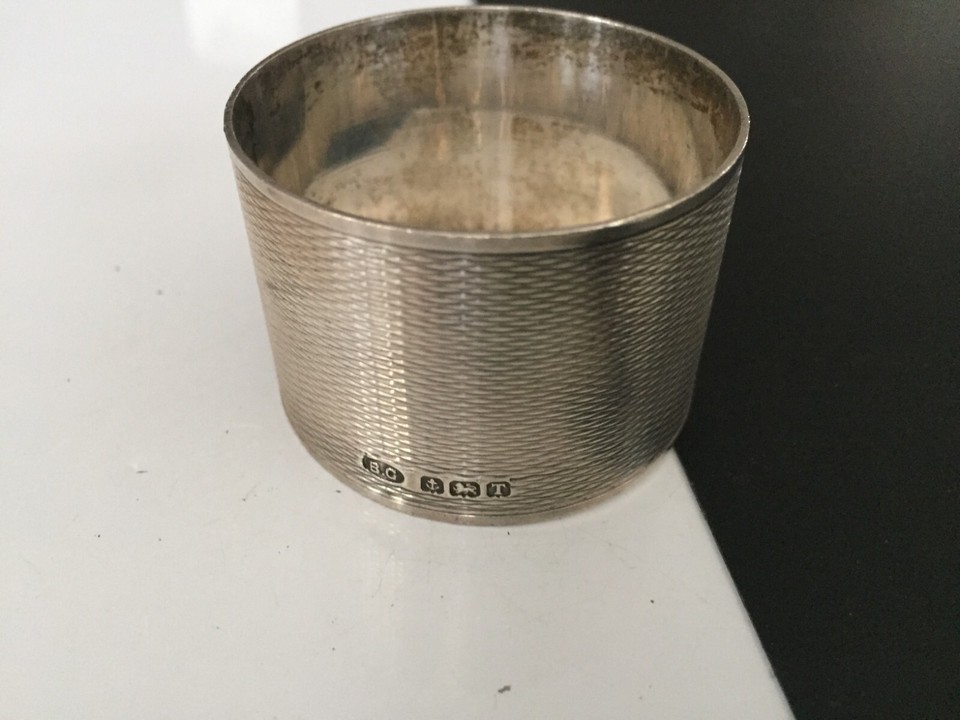 35g Vtg Engraved MARKED B G BERT GORDON 925 STERLING SILVER Napkin Ring ...