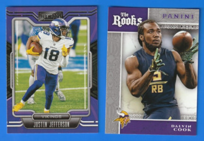 2017 Dalvin Cook Panini The Rooks RC Vikings Rookie + 2021 Justin ...