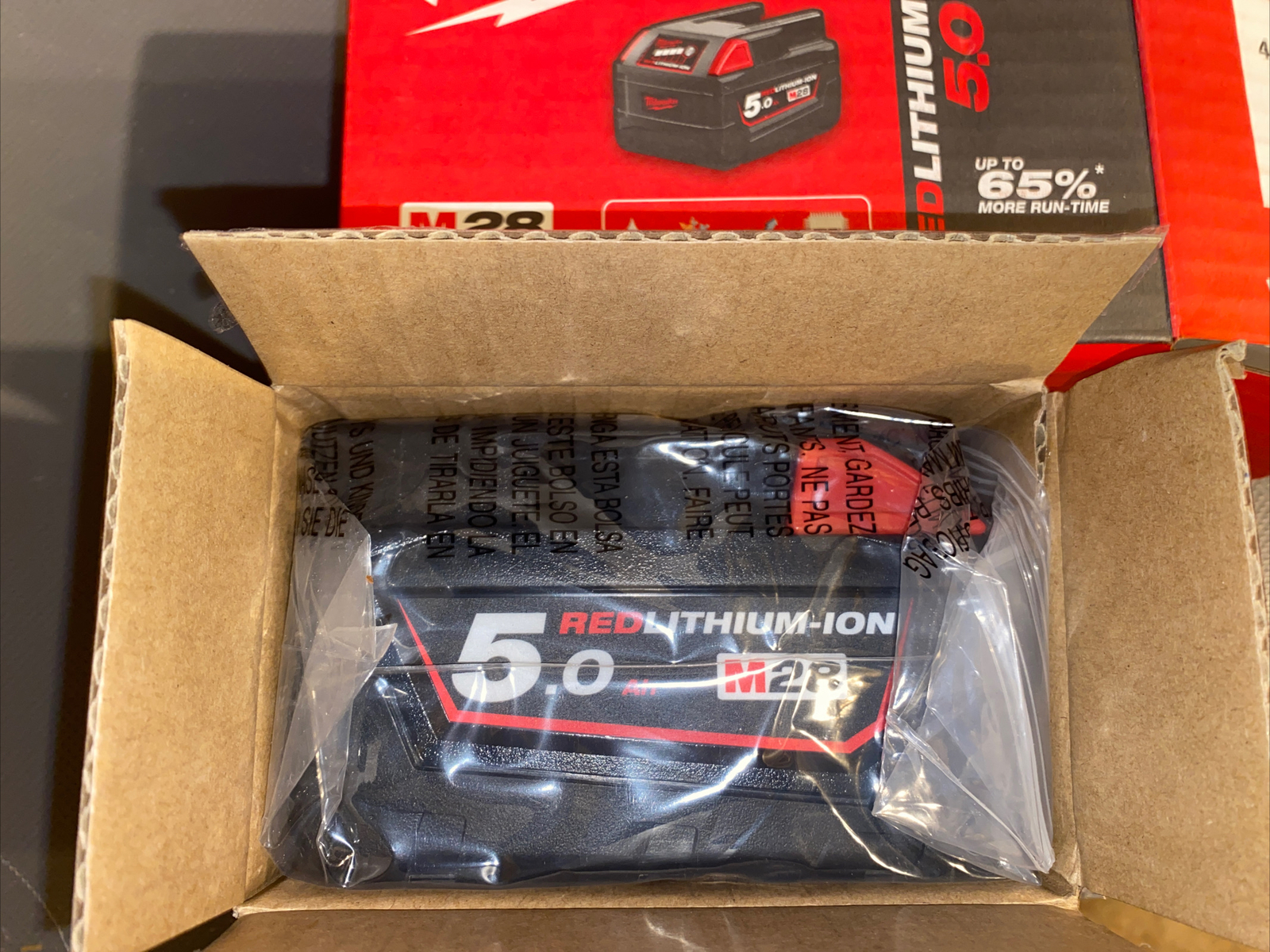 Milwaukee M28 B5 5.0Ah Battery (4932430484) for sale online | eBay