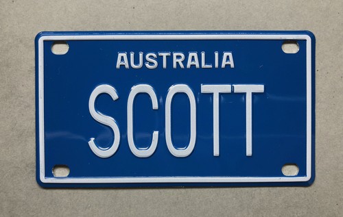 SCOTT Novelty Mini Number Plate | eBay