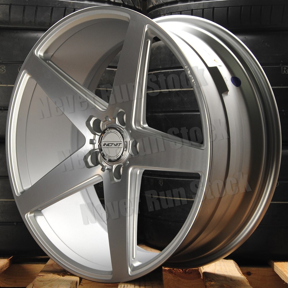 INOVIT ROTOR 22x9 5x115 15 OFFSET SILVER MACHINE FACE 5 SPOKES 4 WHEELS ...