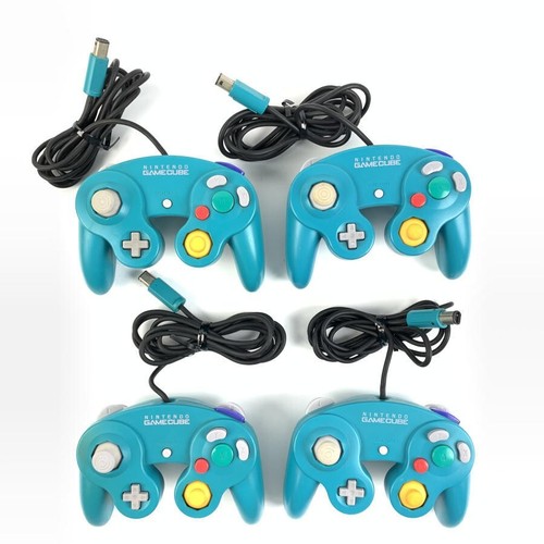 Nintendo GameCube GC Controller 4 set Emerald Green DOL-003 7428 Japan ...