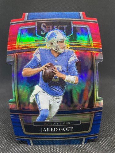 JARED GOFF 2021 PANINI SELECT RED BLUE PRIZM DIE CUT CARD #13 LIONS | eBay