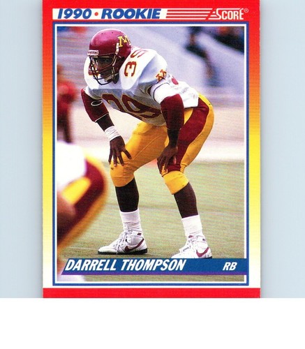 Darrell Thompson 636 Rookie 1990 Score NFL Football Trading Card | eBay