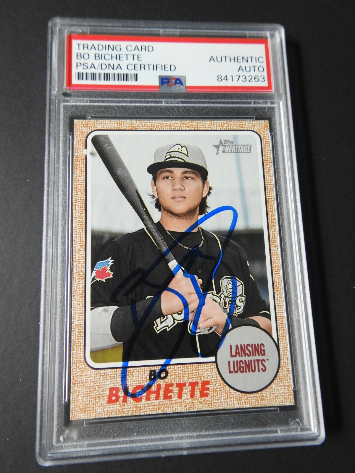 Bo Bichette Autographed Signed 2017 Topps Heritage # 180 PSA Slabbed ...