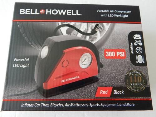 Bell Howell 12V DC Portable Air Compressor w/ LED Worklight 300PSI for ...