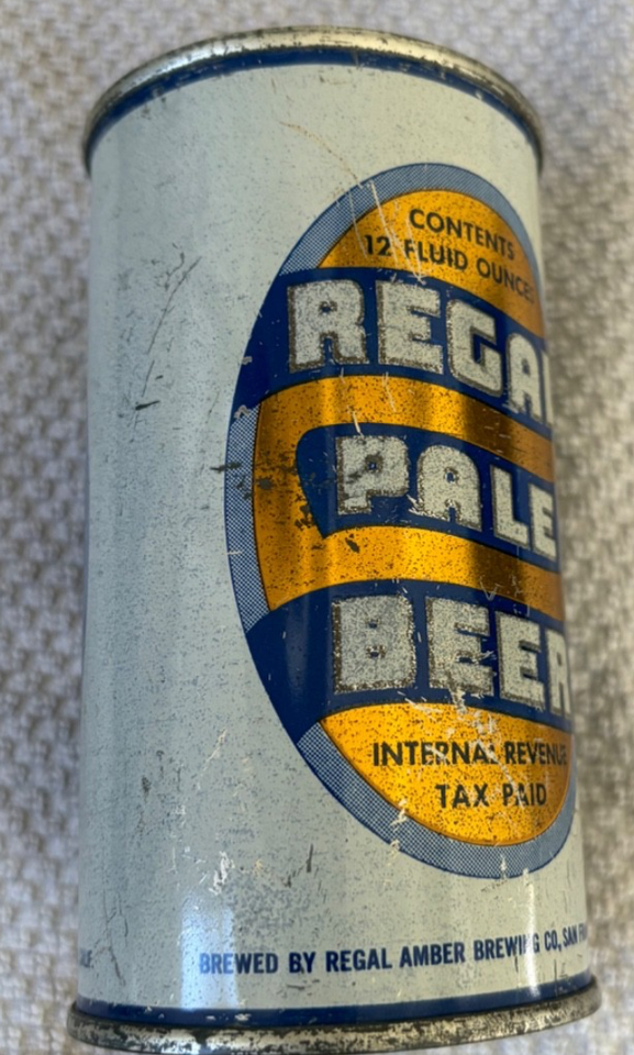Regal Pale Beer Flat Top Beer Can - IRTP - Keglined “Patents Pending ...